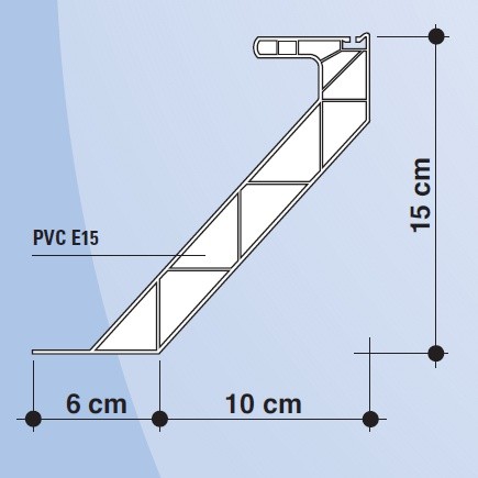 Costière pyramidale en PVC pour dôme - dimensions aux choix, la ...
