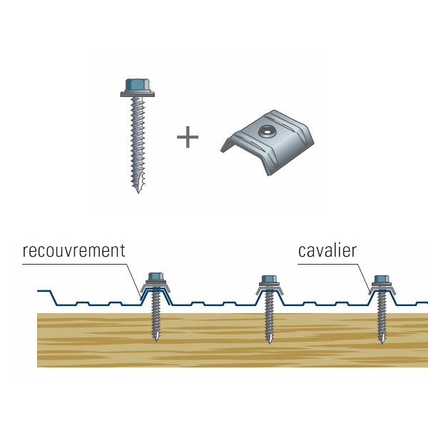 50 Fixations pour charpente bois - Accessoire bac acier - Bac acier ...